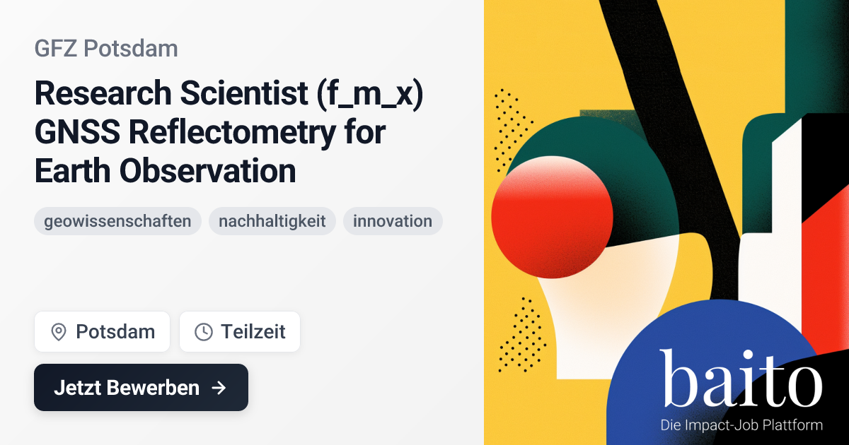 Research Scientist (f_m_x) GNSS Reflectometry for Earth O... - baito