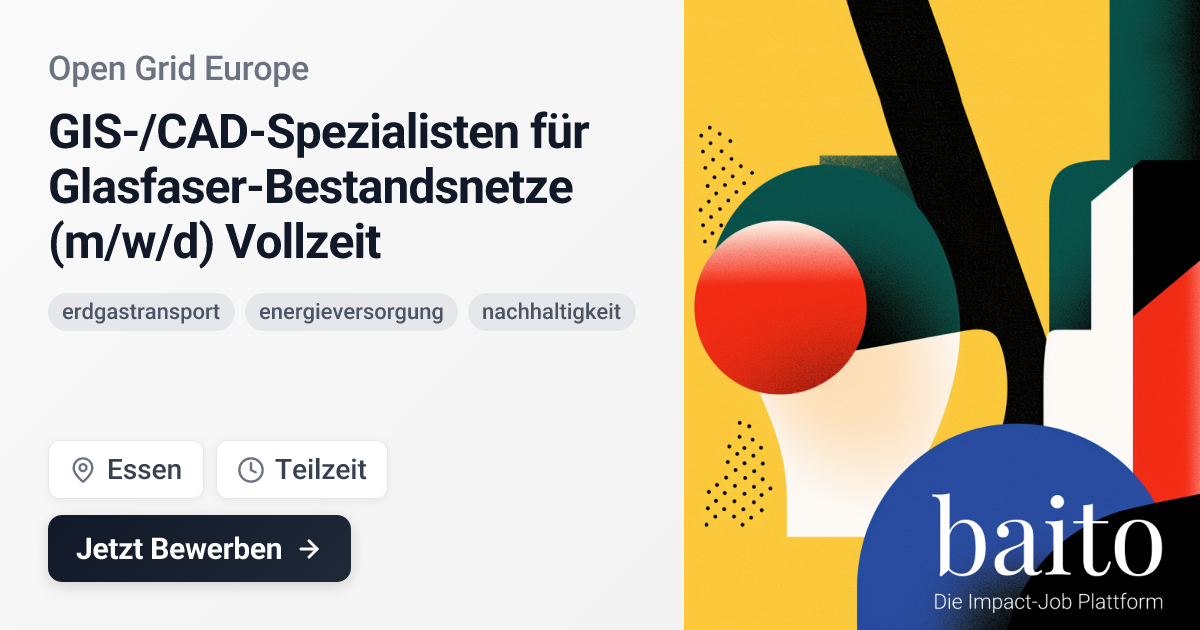 GIS-/CAD-Spezialist*in für Glasfaser-Bestandsnetze (m/w/d... - baito