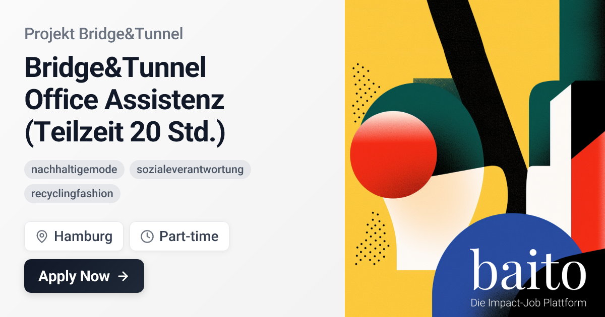 Office Assistenz (Teilzeit) at Projekt Bridge&Tunnel - baito