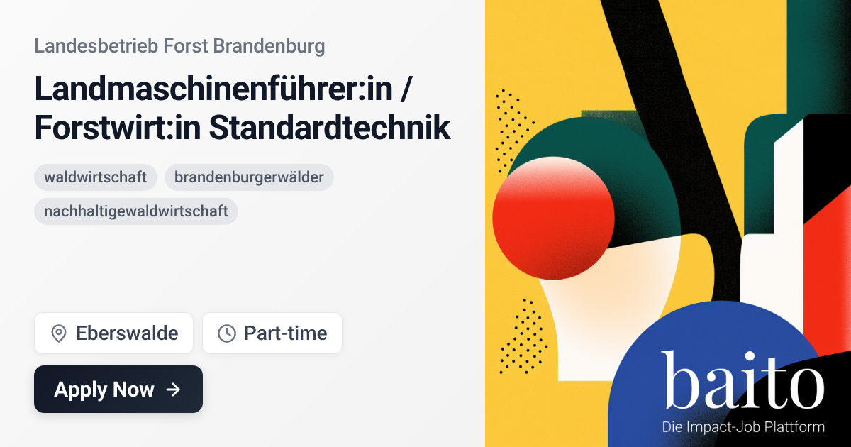 Landmaschinenführer*in / Forstwirt*in Standardtechnik at ... - baito
